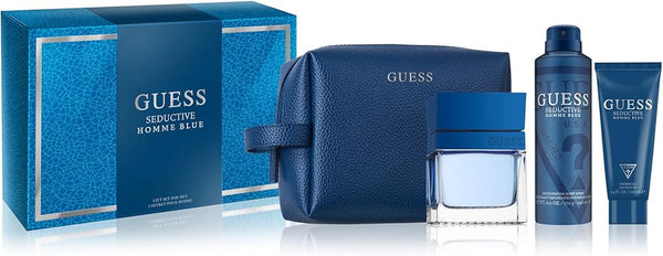 Guess Seductive Homme Blue 4pc Set 100ml Edt Men (w/ pouch) - Lisa's ...